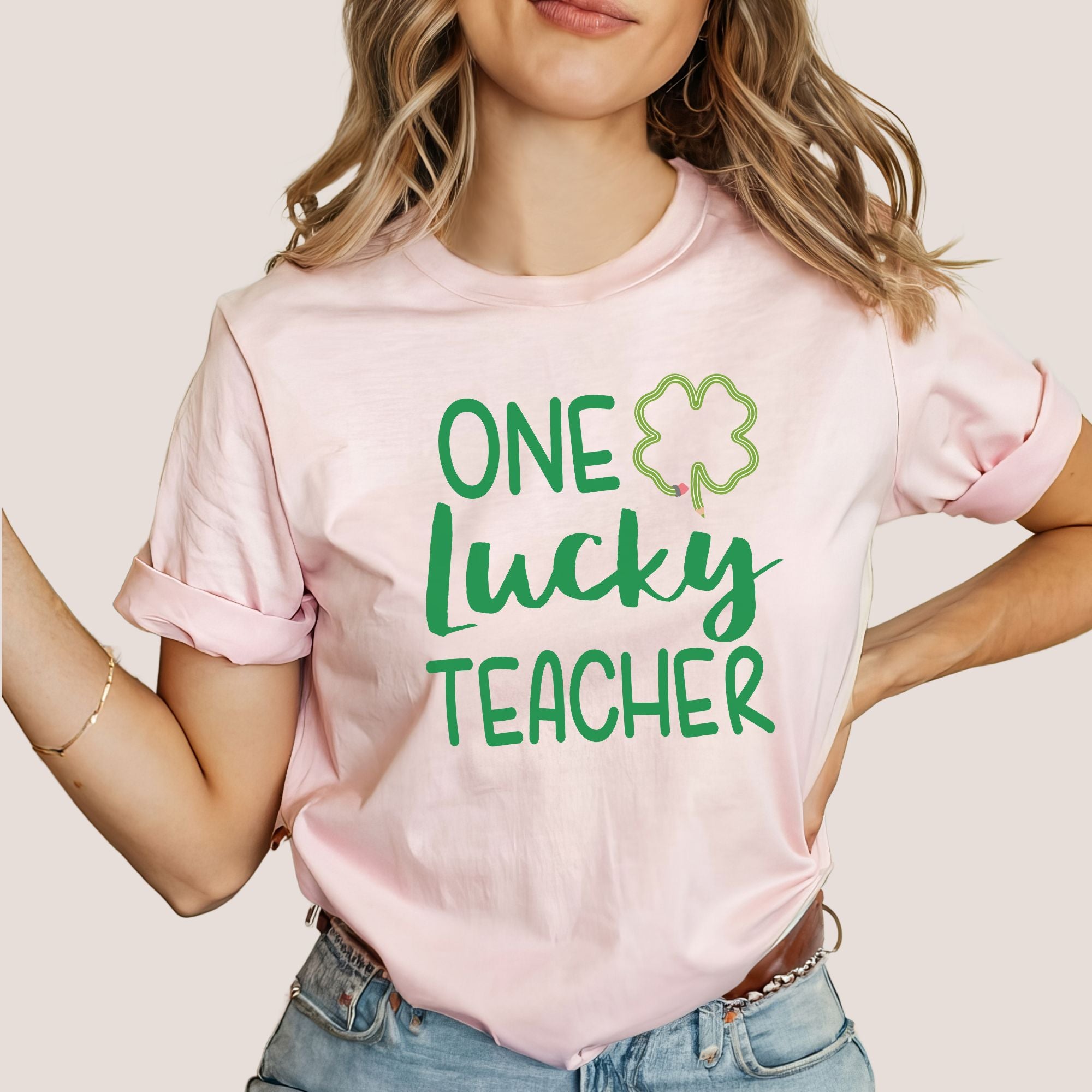 One Lucky Teacher | Teacher Tee | Gift for teacher | Teacher ...